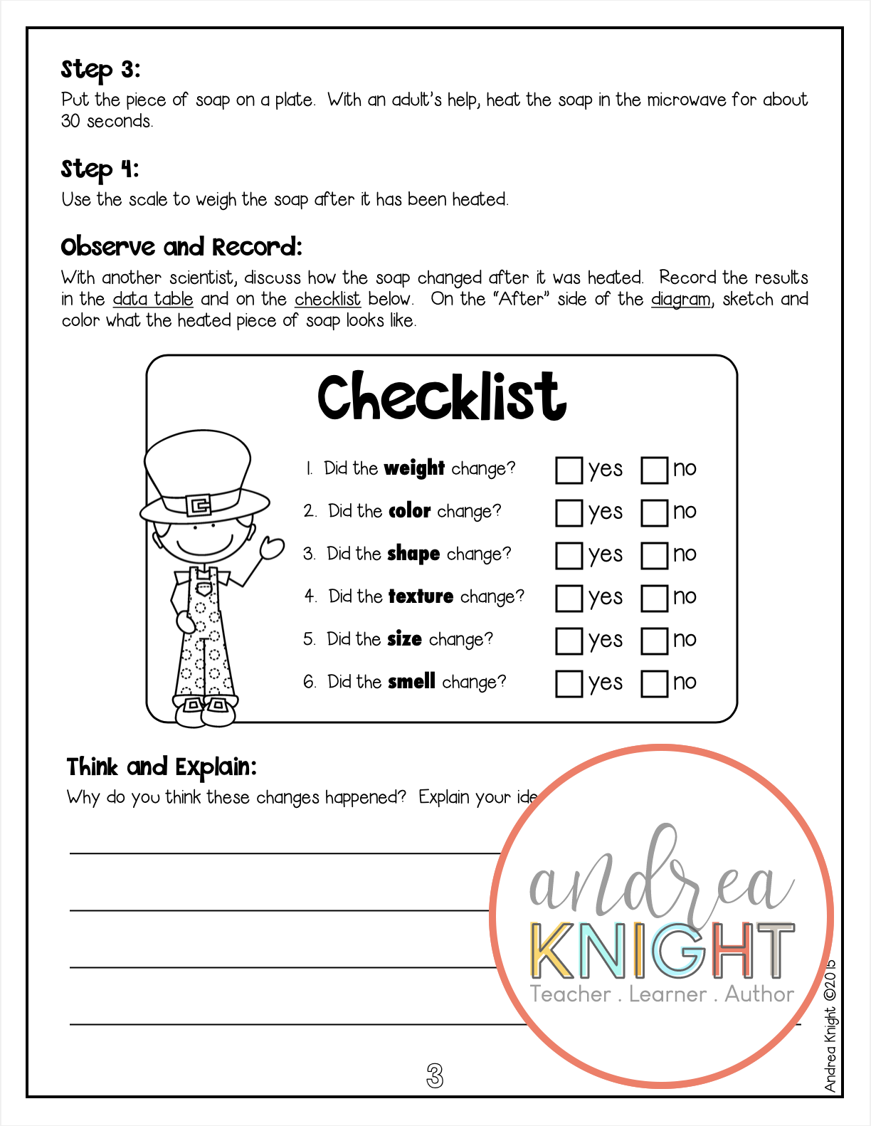 St. Patrick's Day Science - Andrea Knight