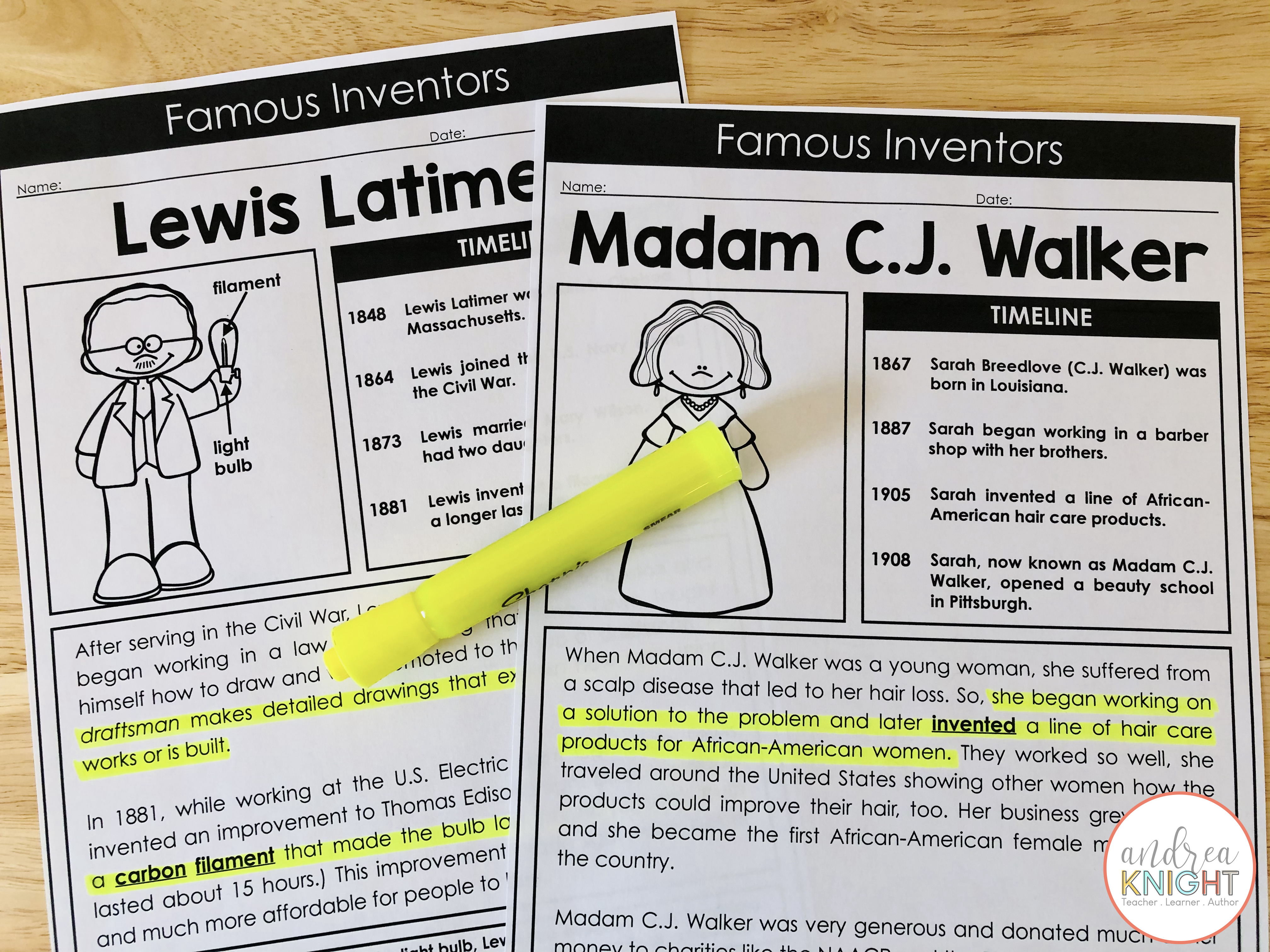 Famous Inventors: Biographies for Kids - Andrea Knight
