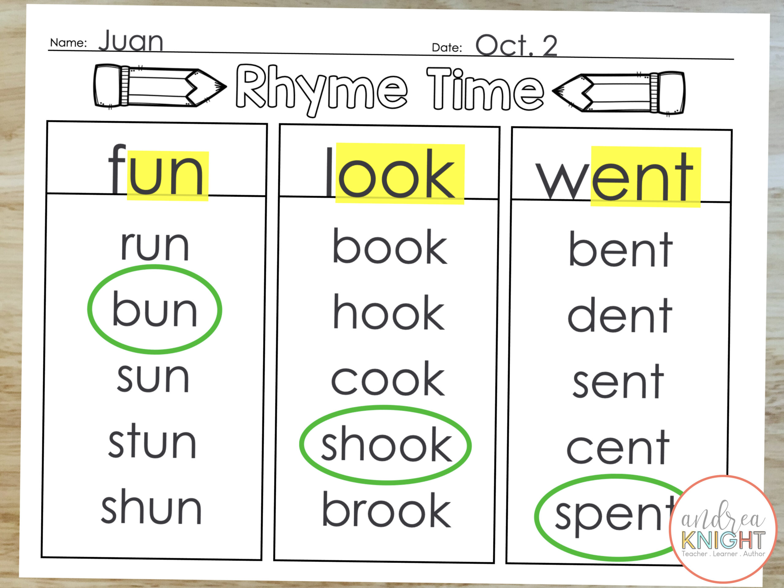 Word Work for First Grade: Our Weekly Routine - Andrea Knight
