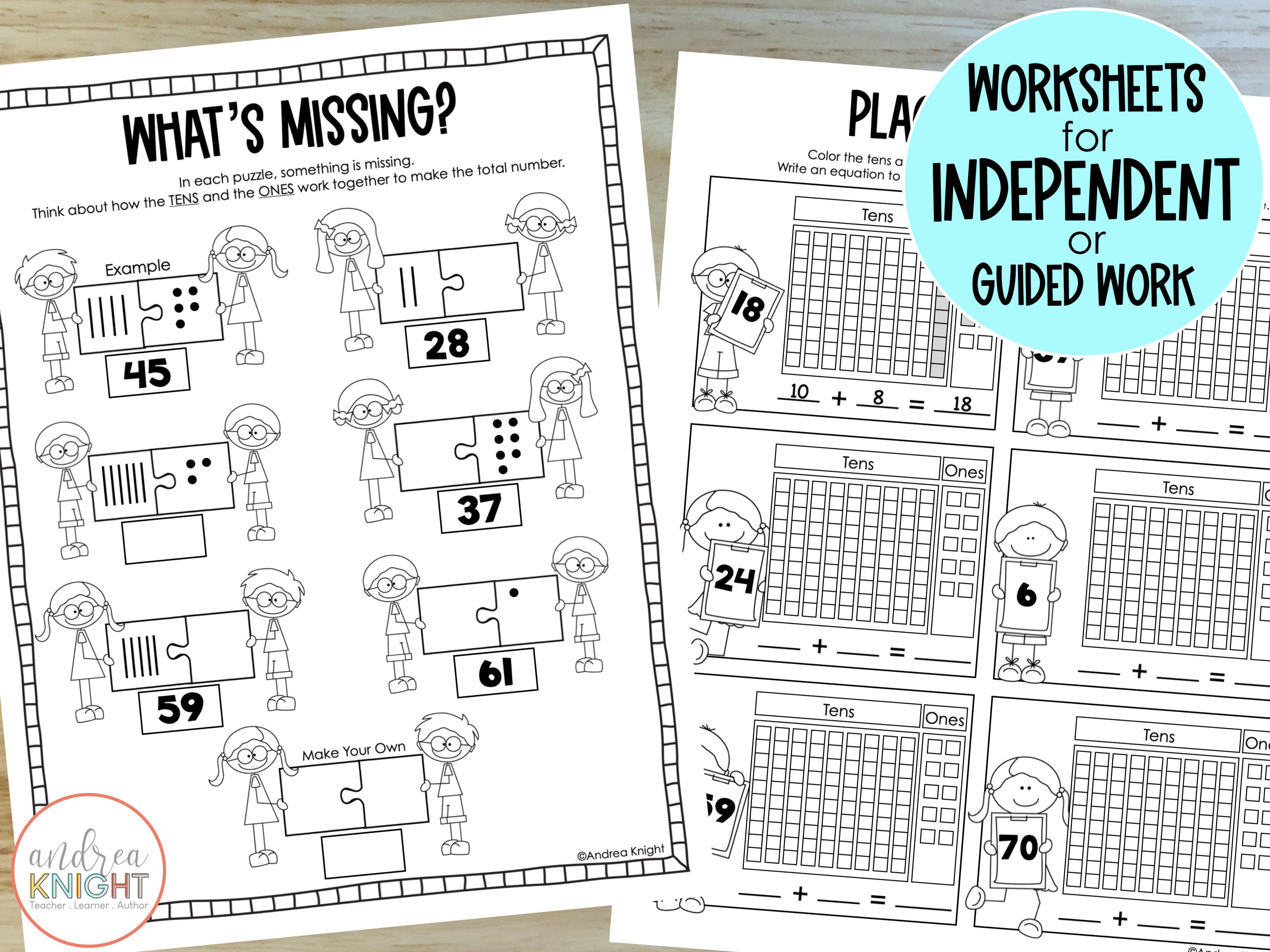 Place Value Games for 1st Grade - Andrea Knight Teacher Author