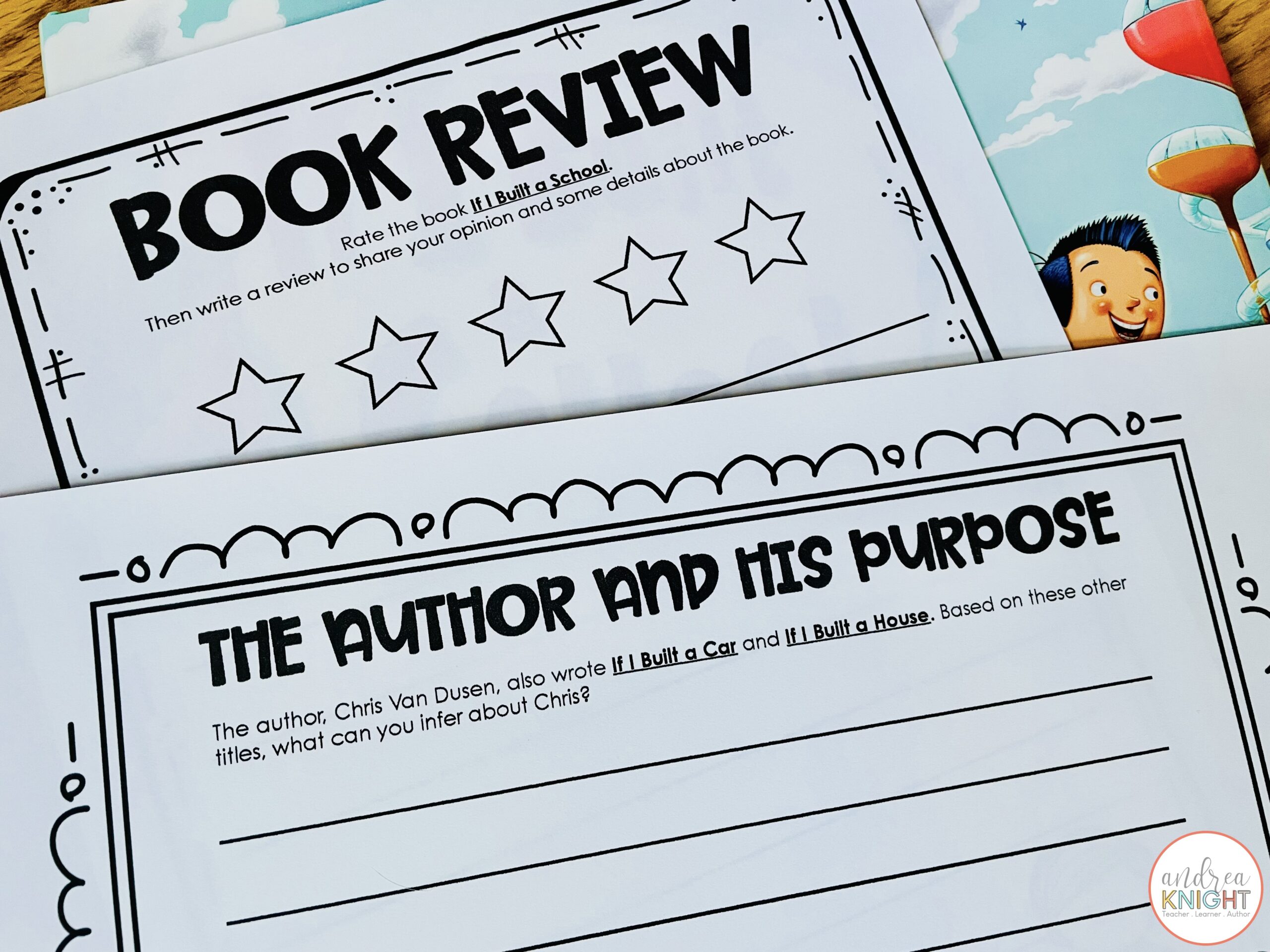 Back to School Activities - If I Built a School - Andrea Knight