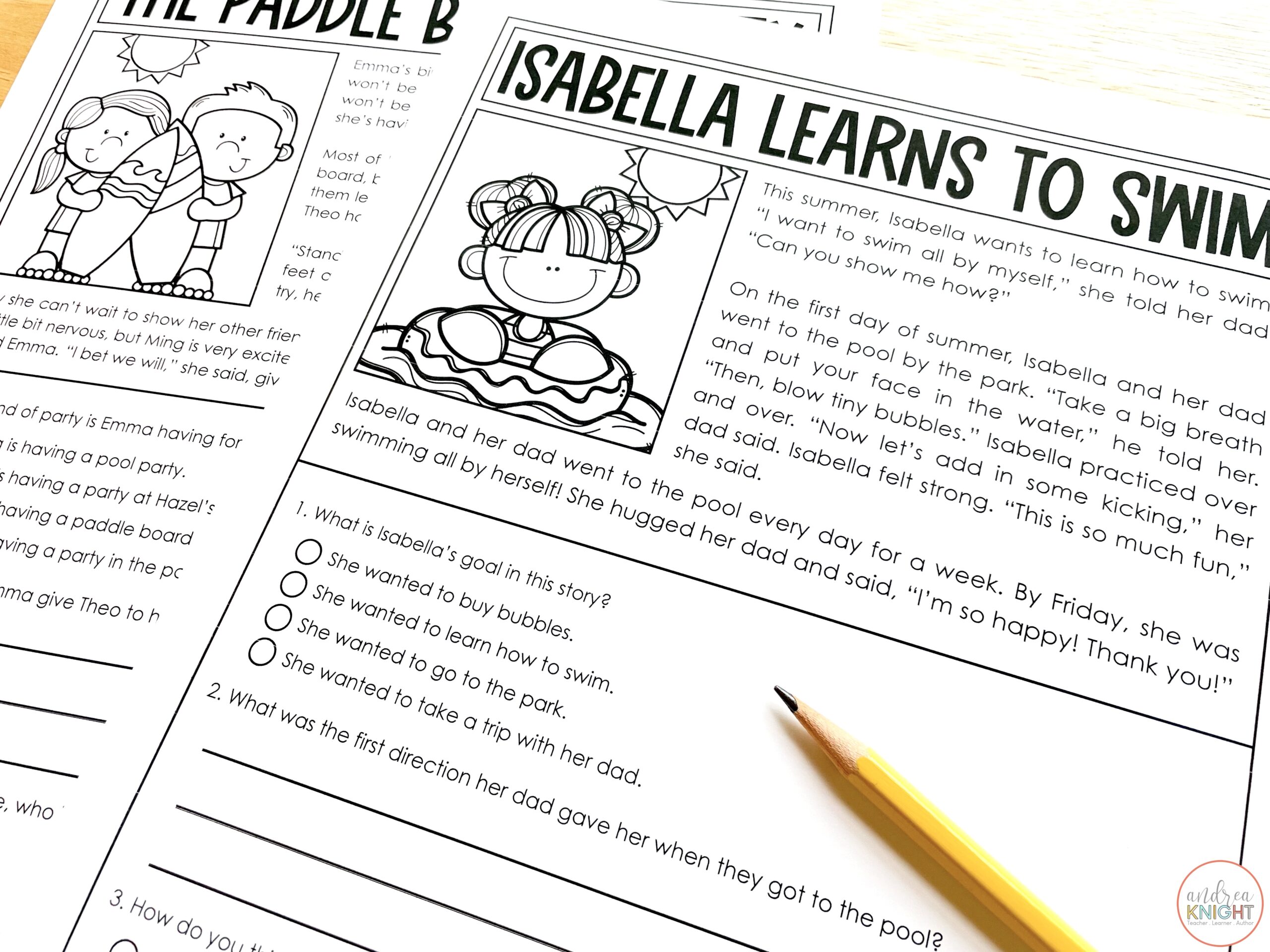 Summer Worksheets for First Graders - Andrea Knight