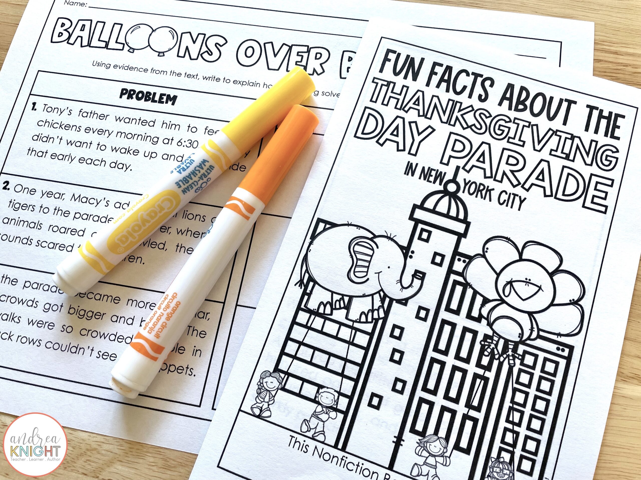 Balloons Over Broadway - Activities for Kids - Andrea Knight