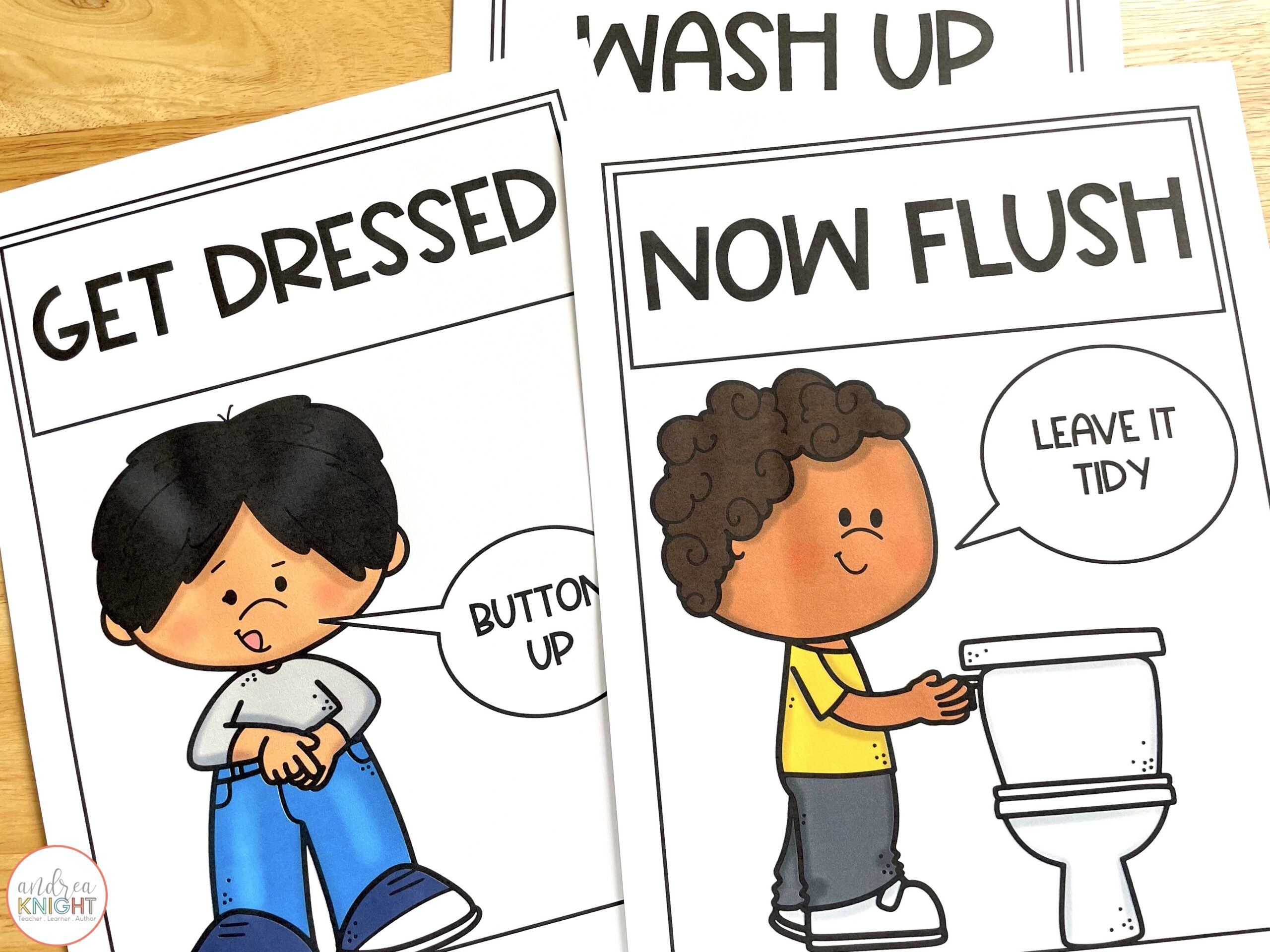 Bathroom Signs - Visuals for School Restrooms - Andrea Knight