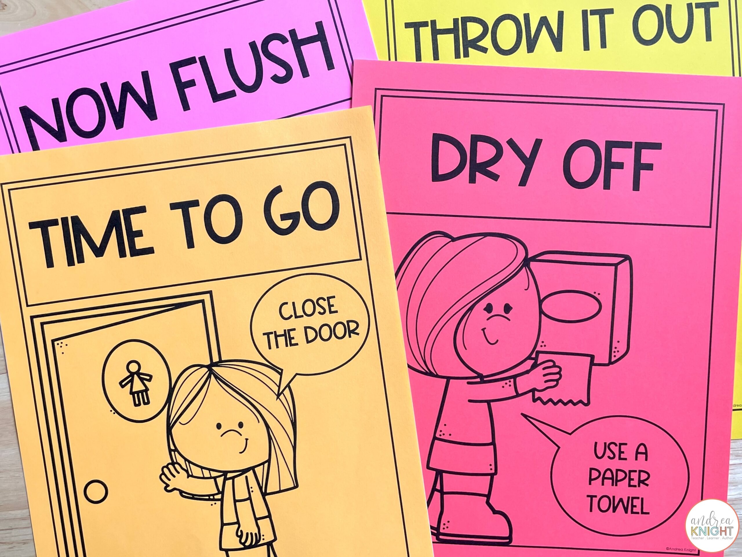 Bathroom Signs - Visuals for School Restrooms - Andrea Knight